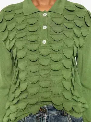NAMACHEKO Bird Feather Polo Top