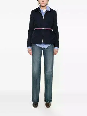 Gucci Logo-pattern Zip-up Jacket - Blue