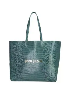 Palm Angels Crocodile-effect Tote Bag - Blue