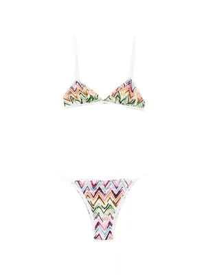Missoni Zigzag Bikini Set - White