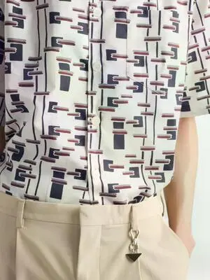 Prada Printed Cotton Blend Shirt