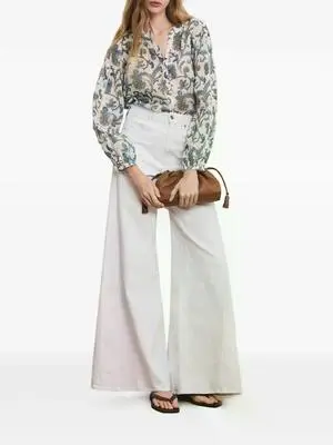 Veronica Beard Vicki Belt Loops Flared Trousers