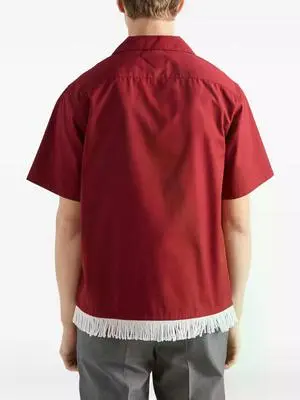 Prada Cotton Blend Fringed Bowling Shirt