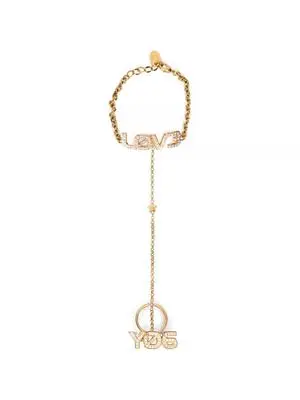 Red Valentino Pave-set Chain Hand Jewellery - Gold