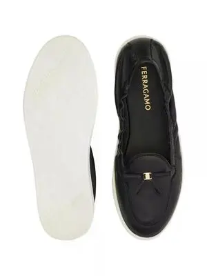 FERRAGAMO Flexible Loafers With Bow Detail