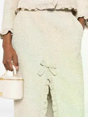 Alessandra Rich Bow-embellished Sequined Midi Skirt