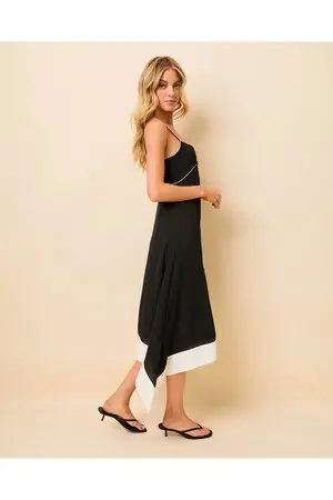 Solid & Striped Lennox Luxe Drape Midi Dress