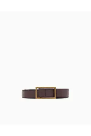 Emporio Armani Leather Belt - Purple