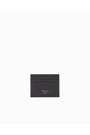 Emporio Armani Asv Regenerated Saffiano Card Holder - Brown
