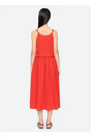 Sea Alberte Tank Midi Dress - Red