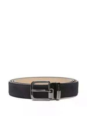 Emporio Armani Suede Leather Belt - Blue
