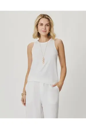 Splendid Bamboo High Neck Tank - White