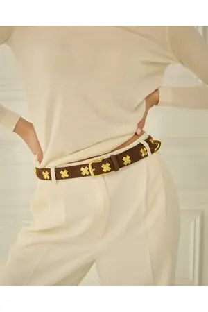 AUREUM X Studded Belt - Gold