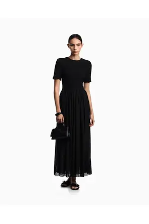 Emporio Armani Long Techno Georgette Dress