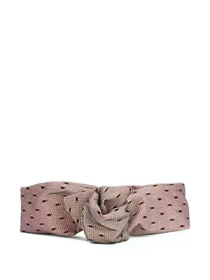 Red Valentino Knotted Polka-dot Headband