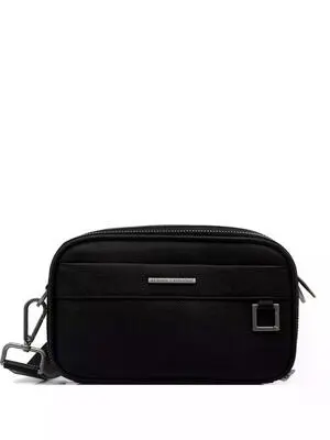 Armani Exchange Logo-plaque Messenger Bag - Black