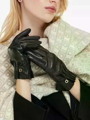 FERRAGAMO Nappa Leather Gloves - Black