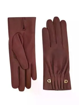 FERRAGAMO Nappa Leather Gloves - Brown