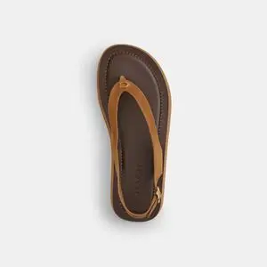 COACH Sculpted C Platform Thong Sandal - Coconut