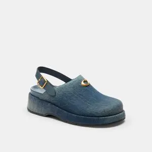 COACH Platform Clog In Denim