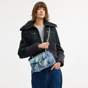 COACH Tabby Shoulder Bag 26 With Repurposed Denim Patchwork Quilting