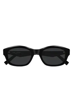Saint Laurent 53mm Rectangular Sunglasses - Black