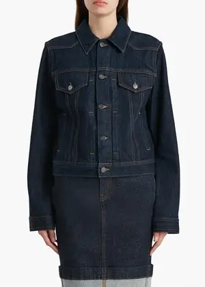 Khaite Augustine Denim Trucker Jacket
