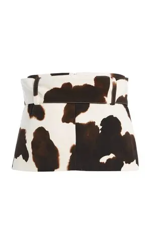 Françoise Clover Cow-hide Mini Skirt