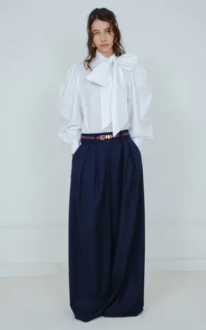 Françoise Mila Wool Wide-leg Pants