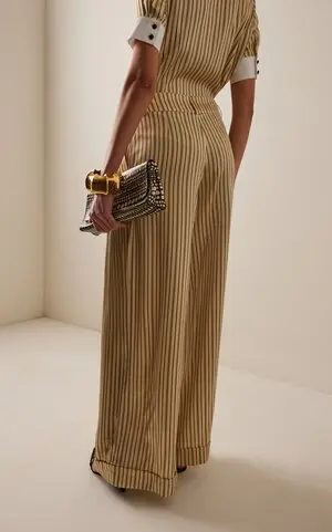 Françoise Mila Silk Stripe Pants
