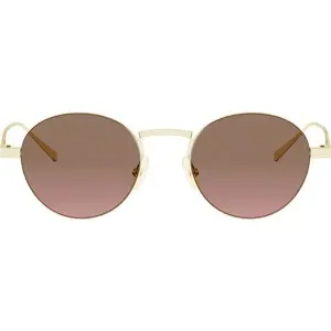 Celine 49mm Small Round Sunglasses - Gold/gradient Brown