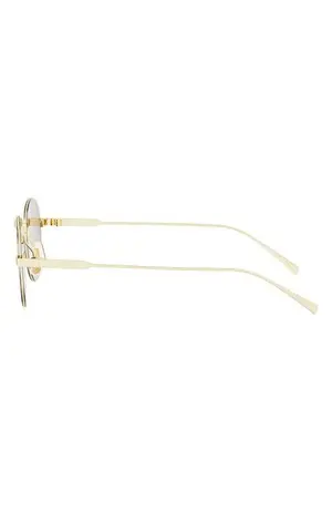 Celine 49mm Small Round Sunglasses - Gold/gradient Brown