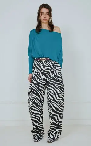 Françoise Vanessa Zebra Cotton Pants