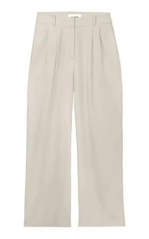 ALFIE Tailored Chevron Cotton Pants - Neutral