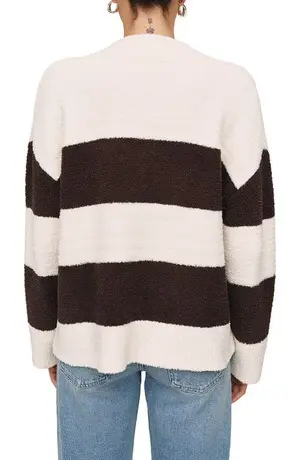 Bella Dahl Oversized V-neck Striped Sweater