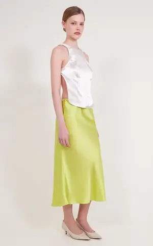 ALFIE Eva Silk Skirt - Green