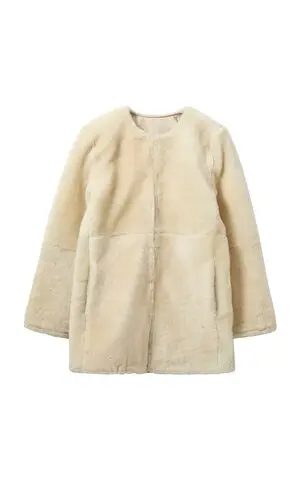 THE GARMENT Yukon Collarless Shearling Jacket