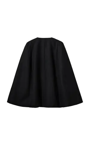 THE GARMENT Collarless Recycled-wool Cape
