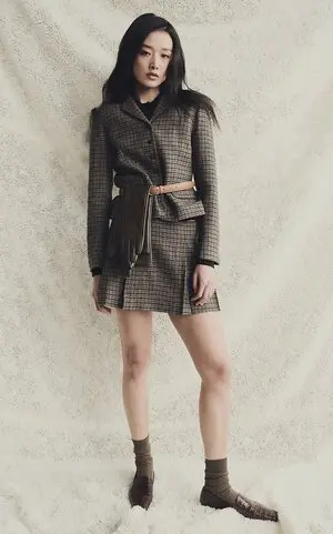 THE GARMENT Balmoral Herringbone Wool Mini Skirt