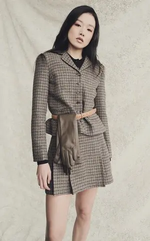 THE GARMENT Balmoral Herringbone Wool Mini Skirt