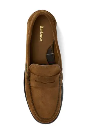 Barbour Linford Penny Loafer - Brown Suede