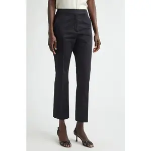 Max Mara Okra Crop Straight Leg Pants - Black