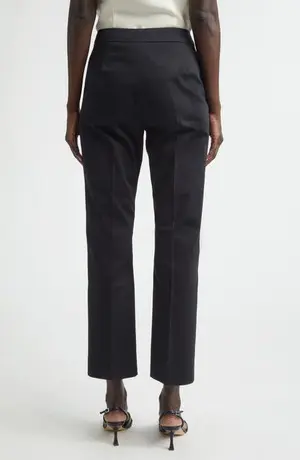Max Mara Okra Crop Straight-leg Pants - Black