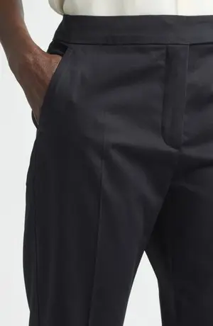 Max Mara Okra Crop Straight-leg Pants - Black