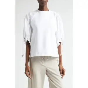 Max Mara Poplin And Jersey Top