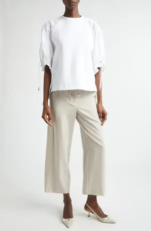 Max Mara Poplin And Jersey Top