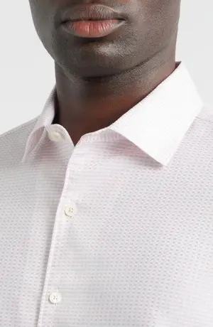 Bugatchi Alvin Shaped Fit Mini Check Button-up Shirt