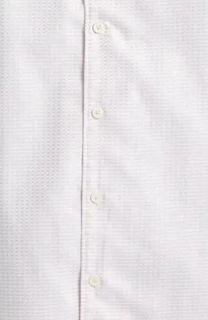 Bugatchi Alvin Shaped Fit Mini Check Button-up Shirt