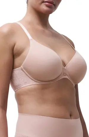 Chantelle Belle Underwire Sexy Solution Plunge Bra - Rose