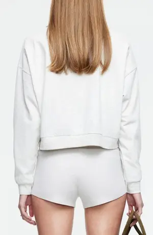 Lioness Cropped Half Snap Placket Sweater